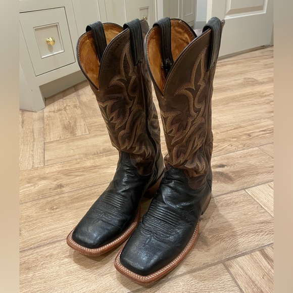 Justin Boots | Shoes | Justin Smooth Ostrich Square Toe Boots | Poshmark